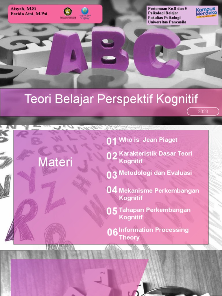 Pert 8-9 Teori Belajar Perspektif Kognitif | PDF