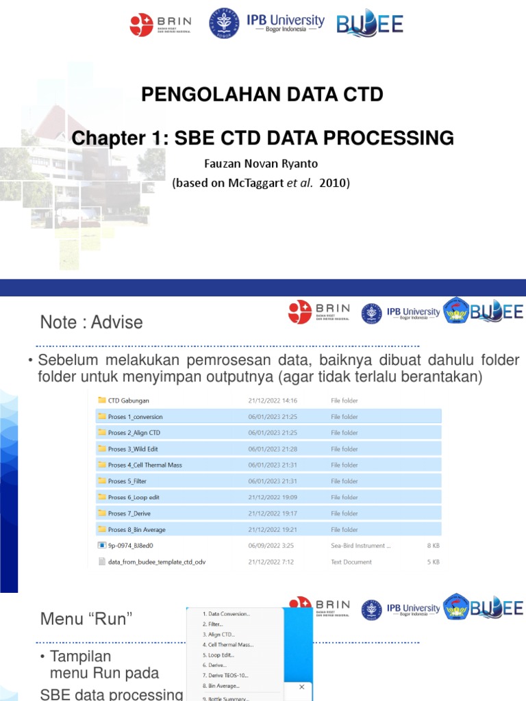 Panduan Pengolahan Data CTD SBE | PDF