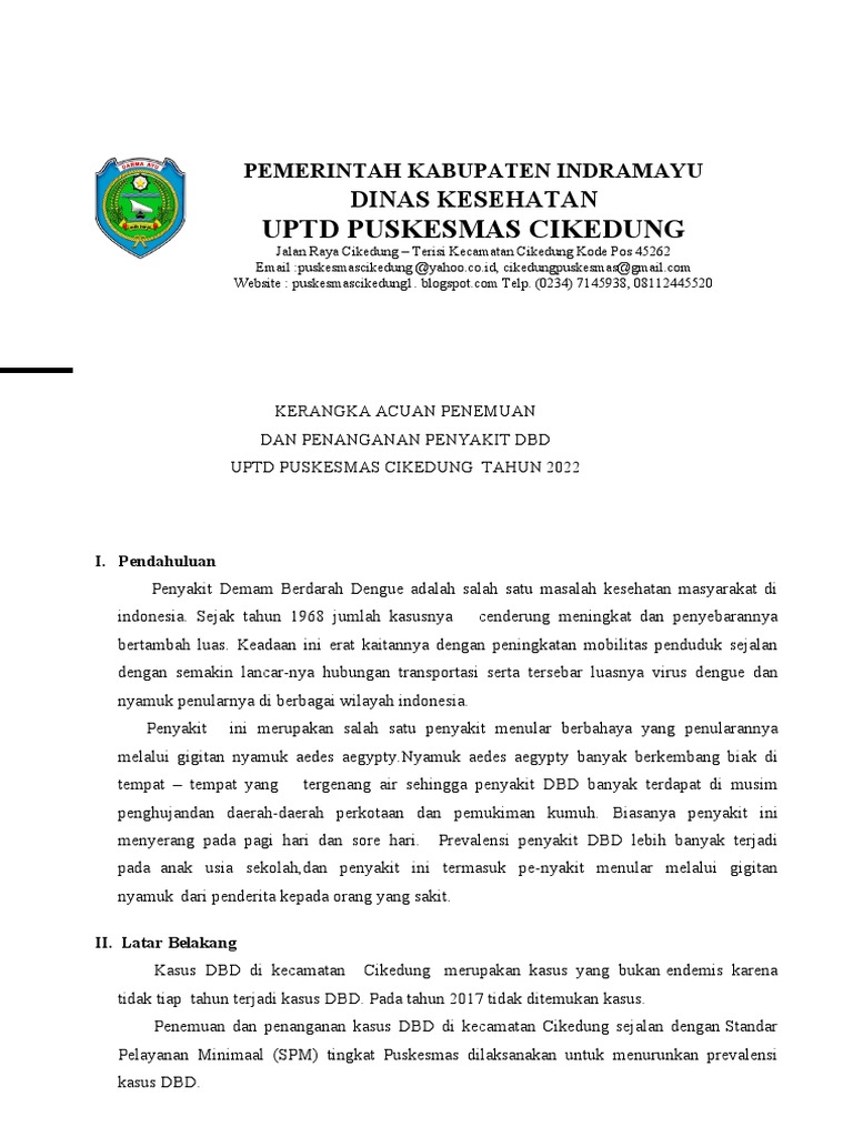 Kak Penemuan Kasus DBD | PDF