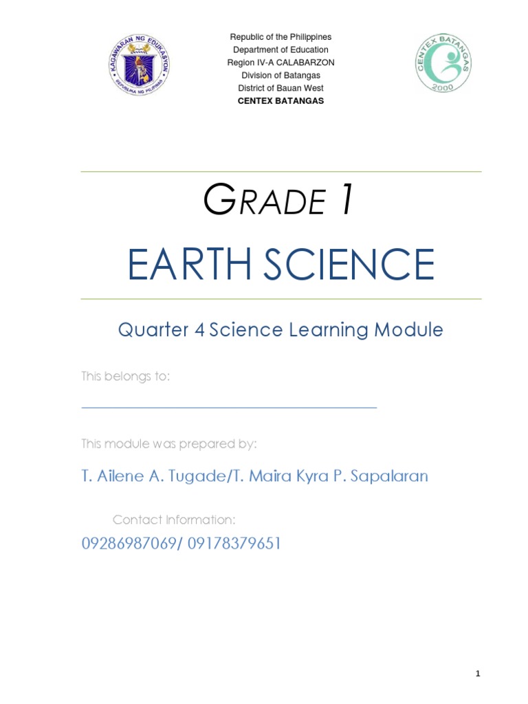 Gr1 q4 Batangas Science-Module | Download Free PDF | Soil | Loam