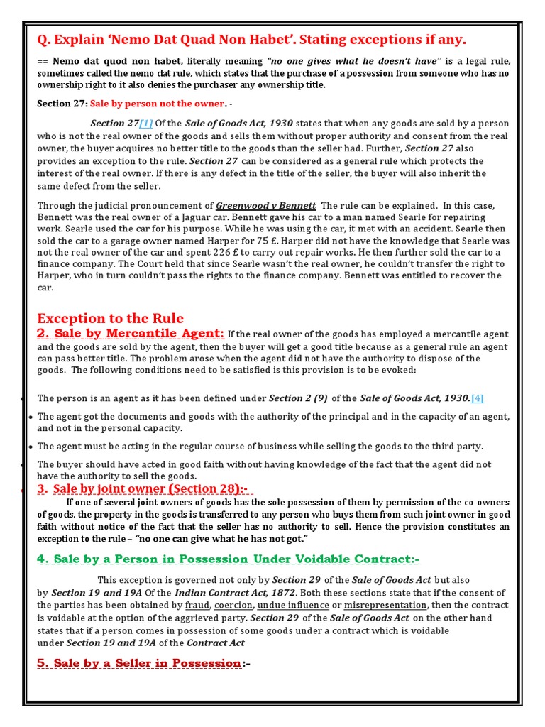 Nemo Dat Quod Non Habet | PDF