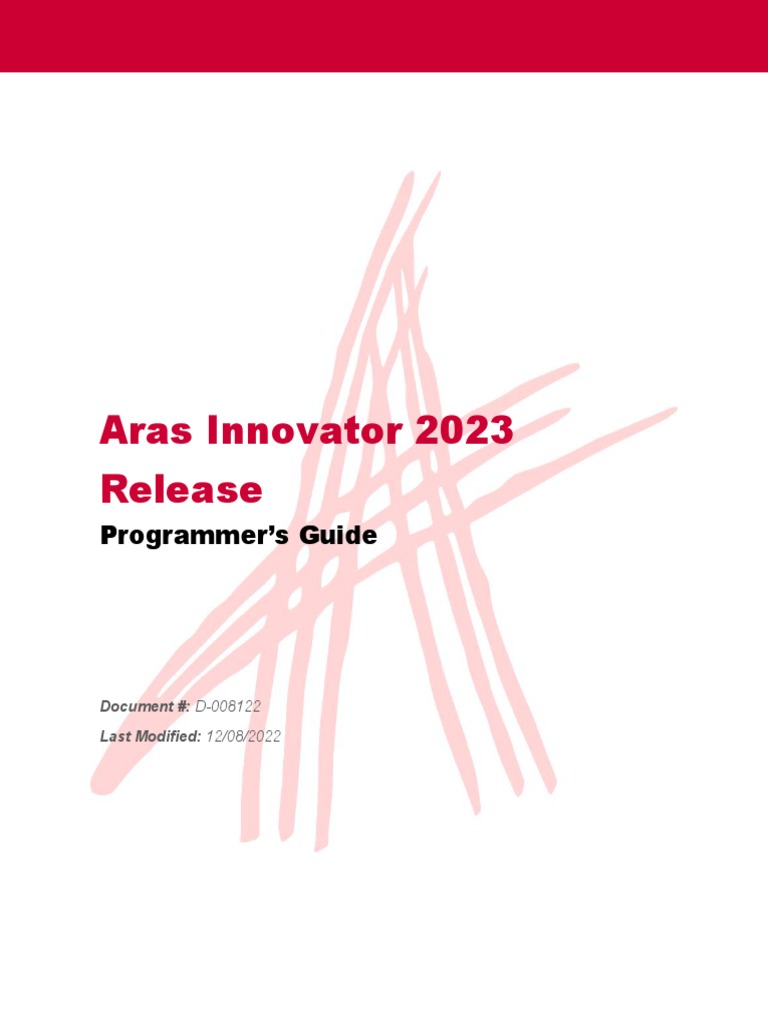 Aras Innovator 2023 Release Programmers Guide | PDF | Cross Platform Software | Boolean Data Type