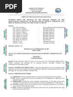 Barangay Ordinance 2020-001 | PDF