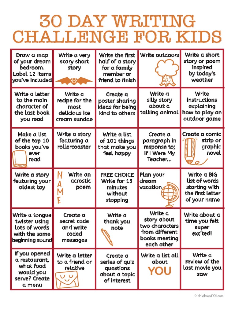 Writing Challenge Childhood101 | PDF