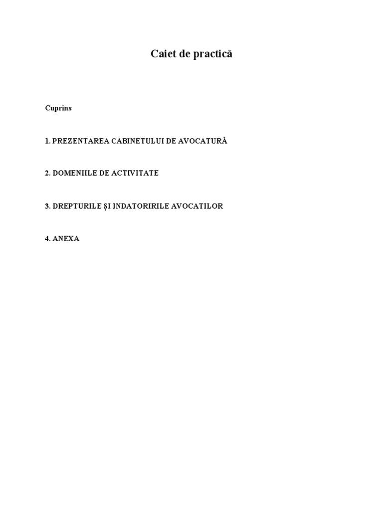 Caiet de Practica | PDF