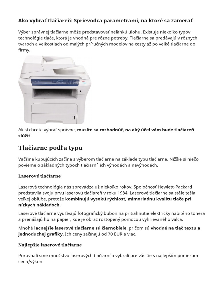 Tlačiarne | PDF
