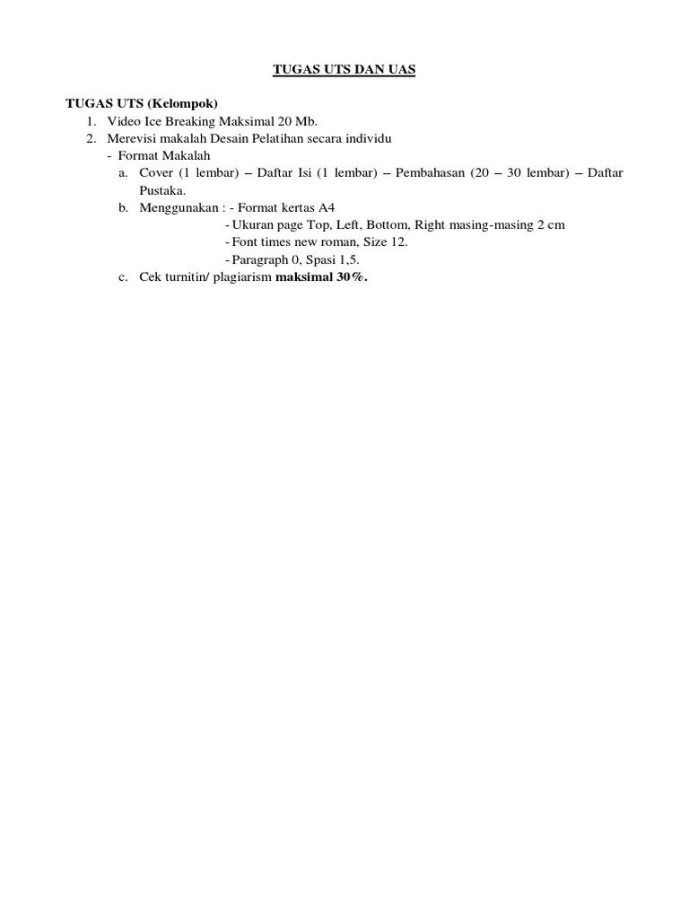 Tugas UTS Dan UAS | PDF