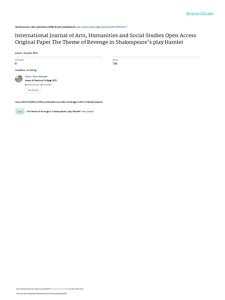 Thethemeofrevenge | PDF | Hamlet | Revenge