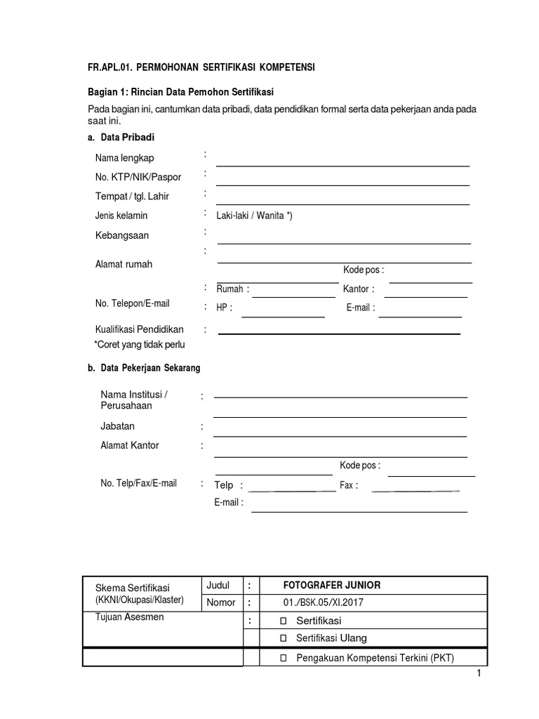 01-Form APL 01 FG JUNIOR | PDF