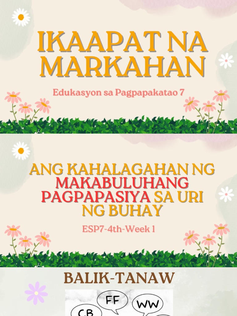 ESP7-Q4-Week 1 | PDF