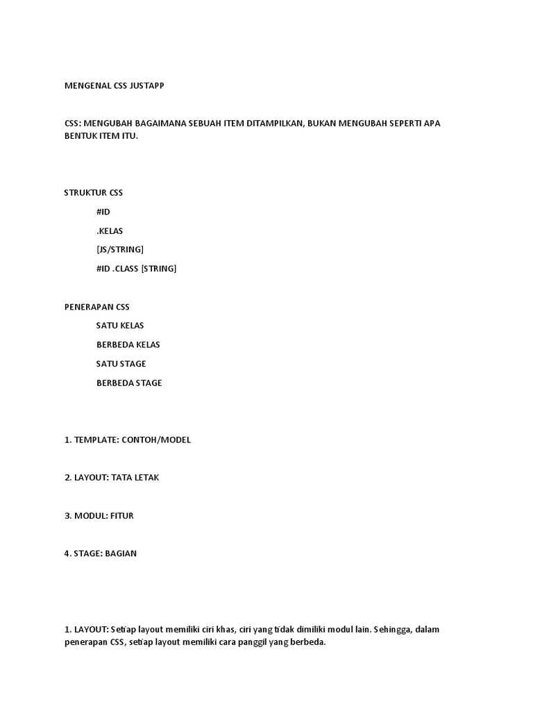 Mengenal Css Justapp | PDF