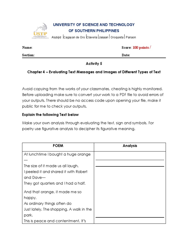 Chapter 4 - Activity 5 | PDF