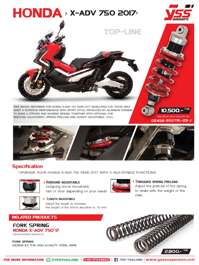 INSTRUCCIONES AMORTIGUADOR X-ADV YSS | PDF