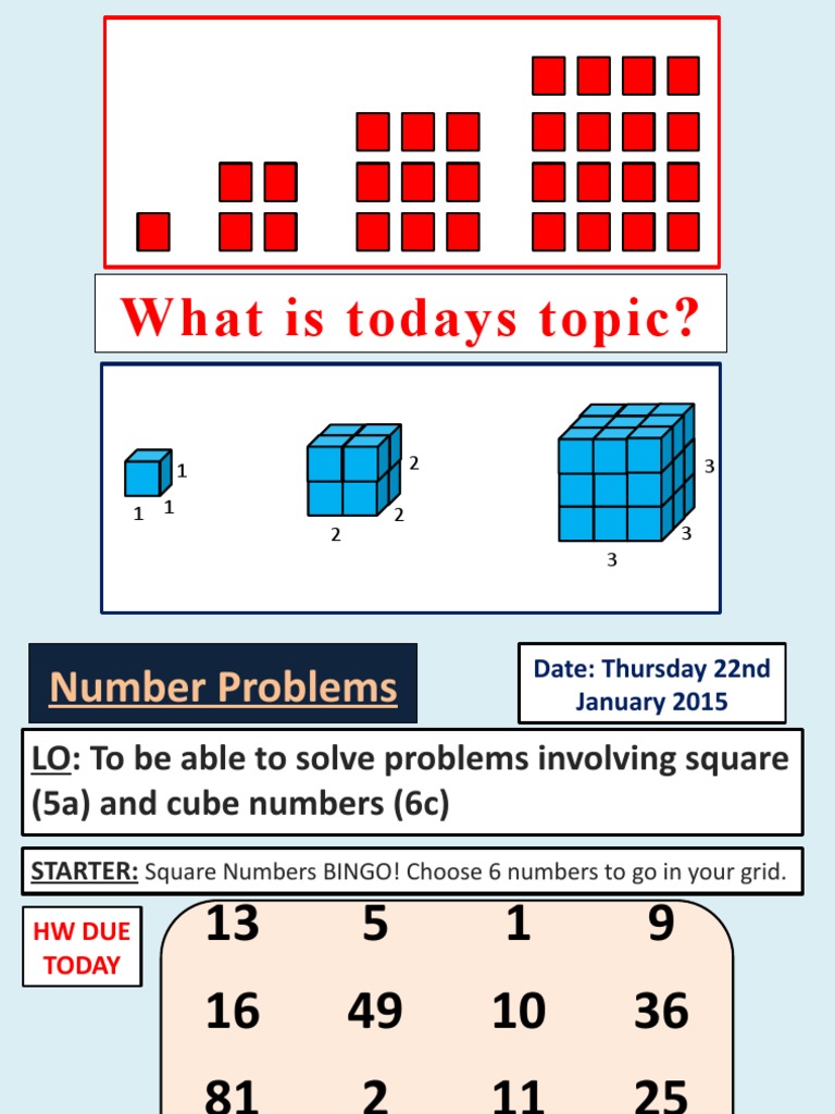 7MA2 Square Cube Numbers | PDF | Arithmetic | Numbers