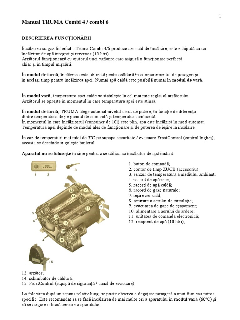 Truma Combi 4-6 Traducere | PDF