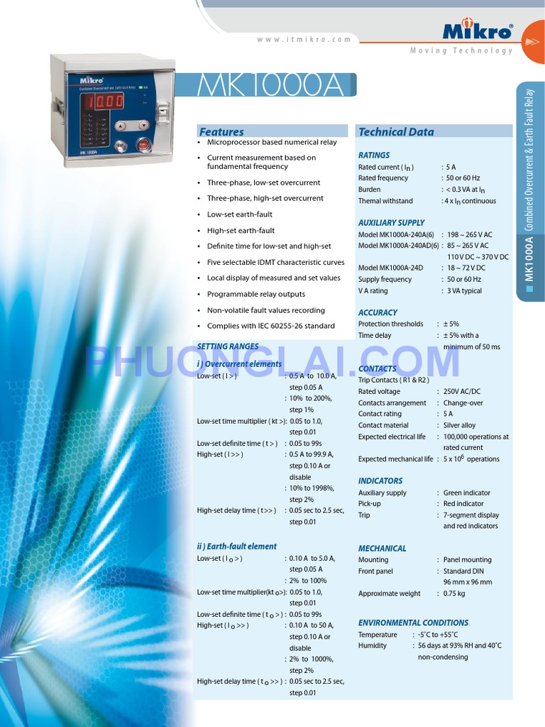 Mk1000a Catalogue | PDF | Relay | Alternating Current