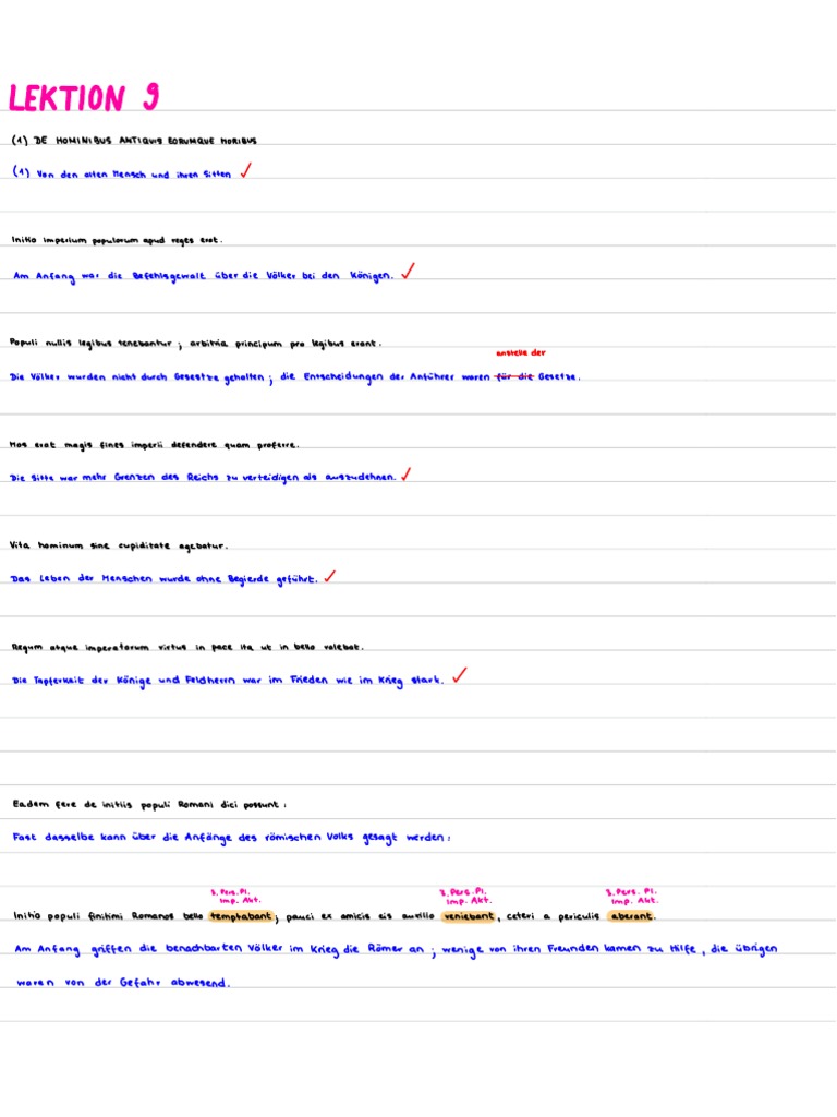 Lektionstext 9 Latein Für Anfänger | PDF