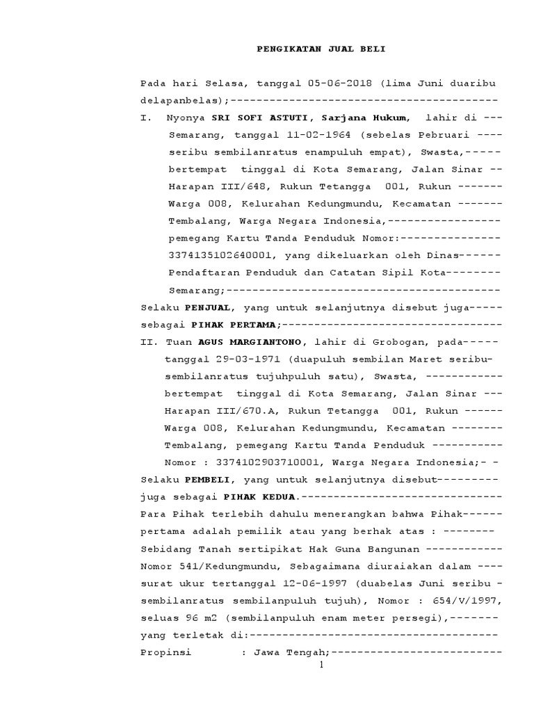 AJB Bawah Tangan Sri Sofi | PDF