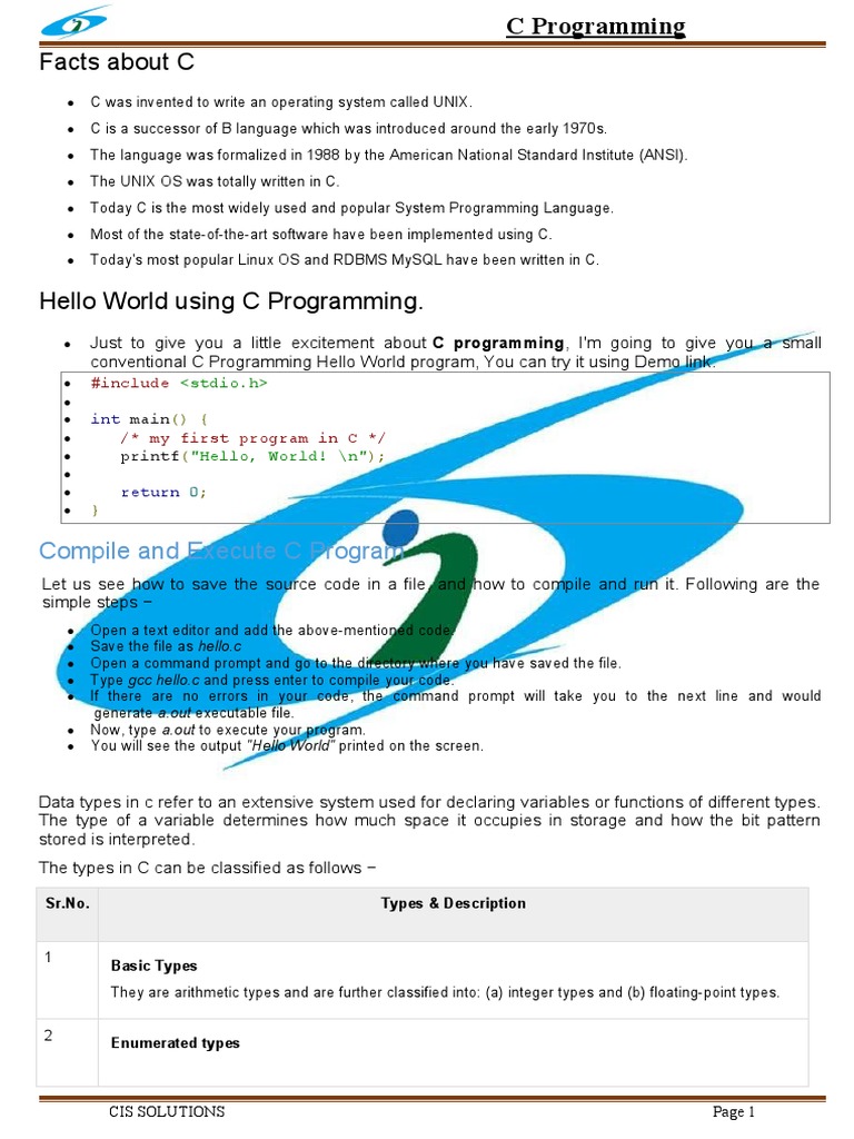 C Programming Pdf Parameter Computer Programming Control Flow