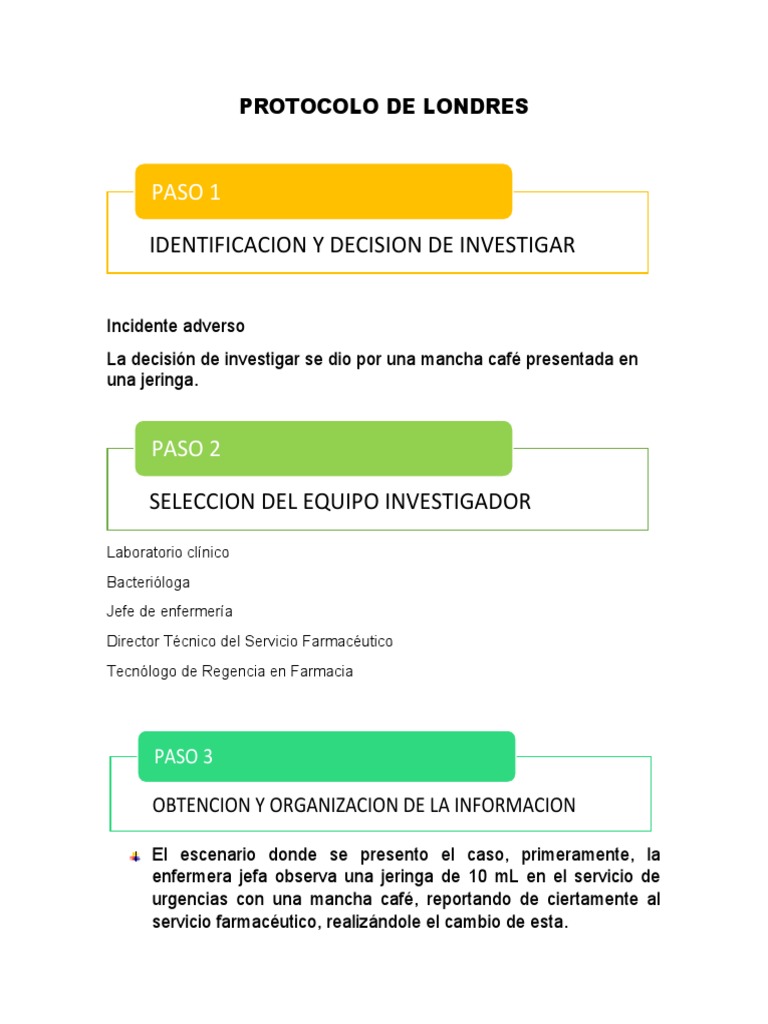 PROTOCOLO DE LONDRES Analisis | PDF | Farmacéutico | Hospital