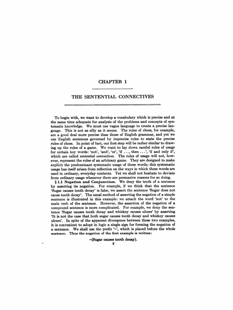 Chapter 1 Sentential Connectives Introduction To Logic P Suppes Pdf