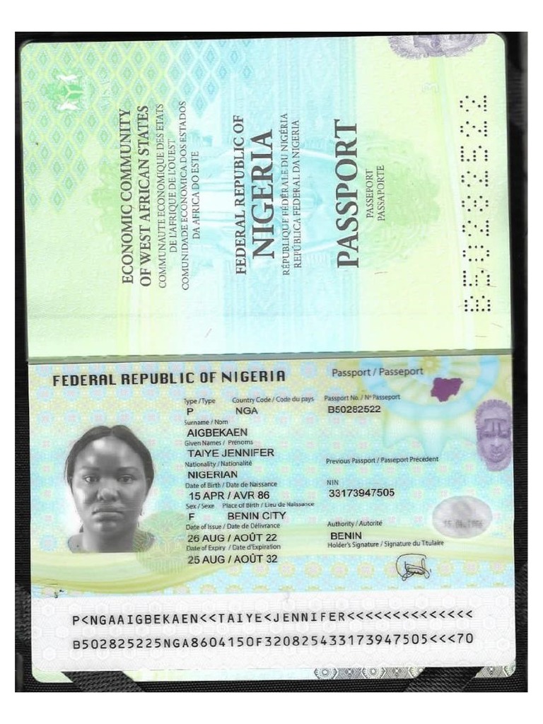 Int`l Passport Data Page | PDF