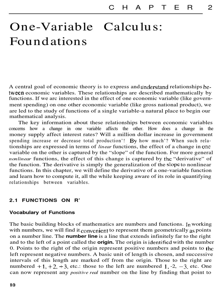 Chapter 2 One Variable Calculus 21 22 Simon and Blume | PDF | Function (Mathematics) | Derivative