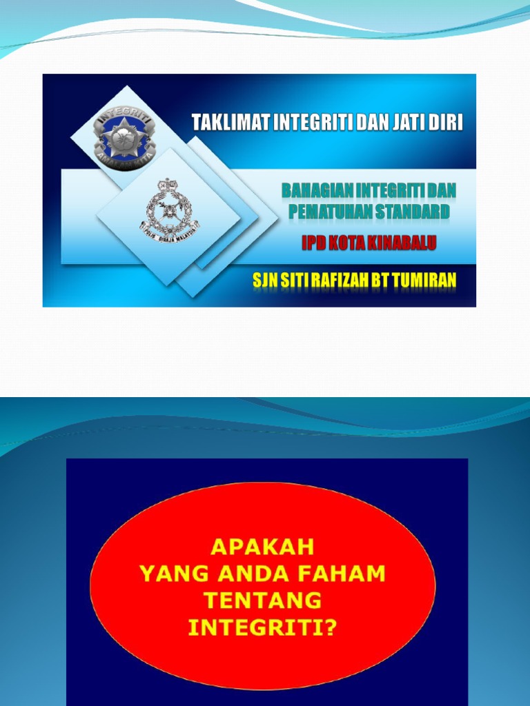 Taklimat Integriti Jati Diri | PDF