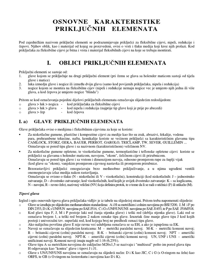 X1B0 Karakteristike Prikljucnih Elemenata | PDF
