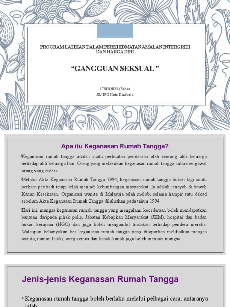 Program Latihan Dalam Perkhidmatan Amalan Integriti Dan Harga Diri | PDF