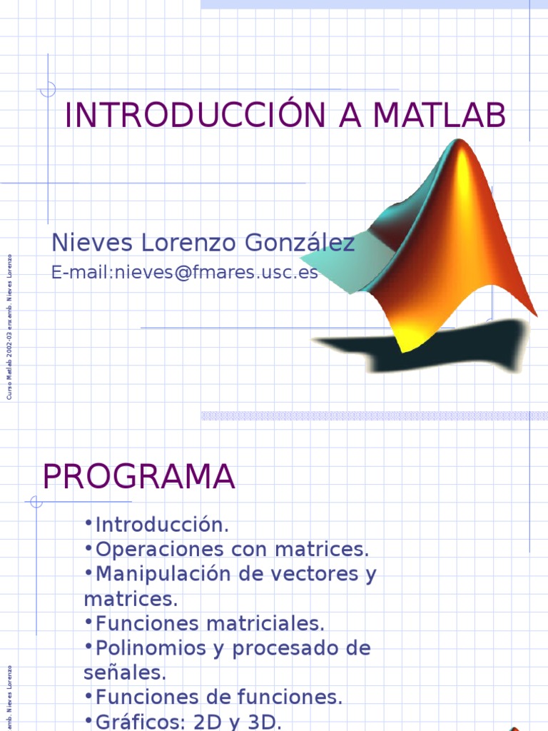 Curso Matlab | PDF | Matriz (Matemáticas) | Espacio vectorial