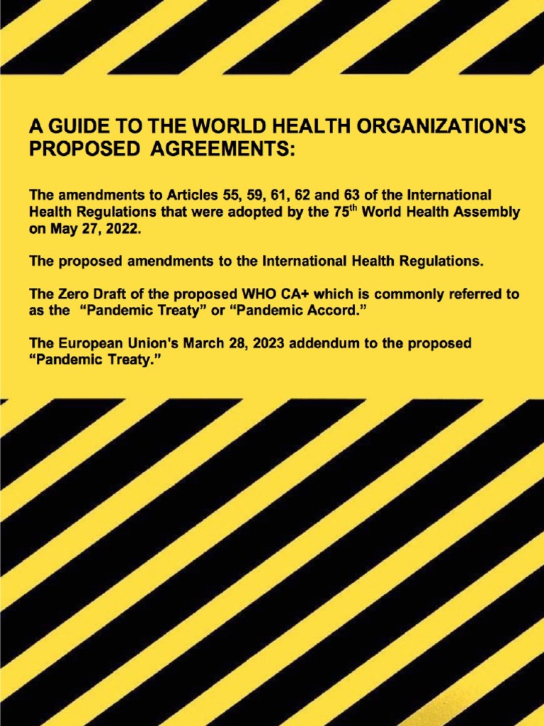 A Guide To The Who's Proposed Agreements | PDF | World Health ...