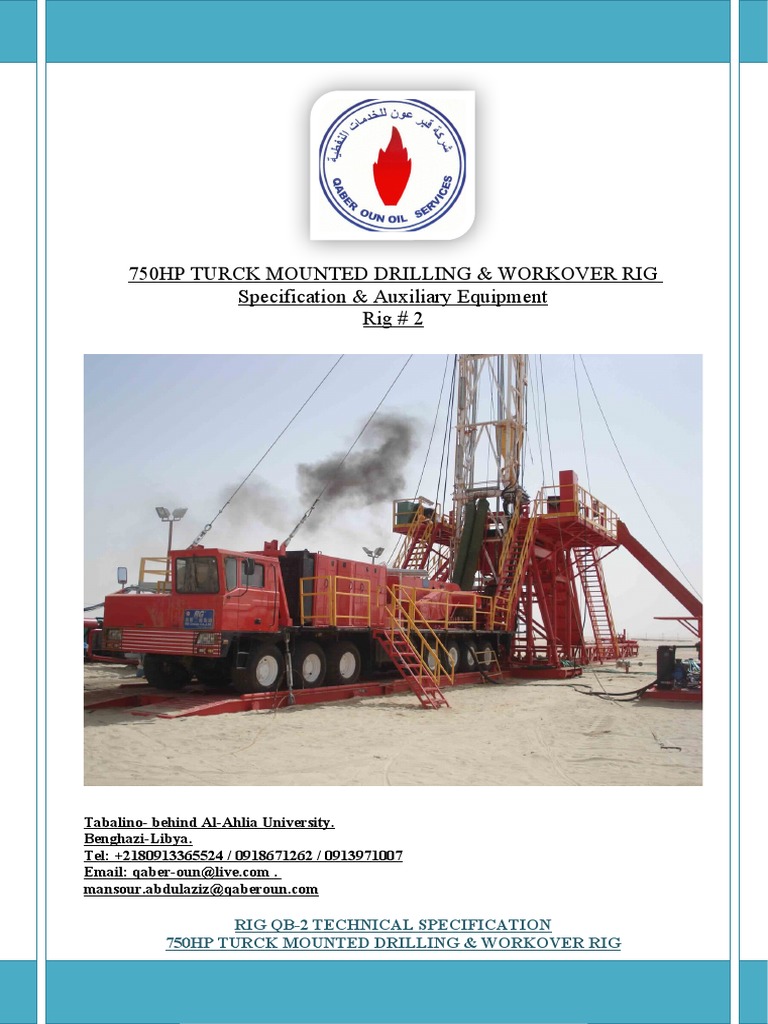 Rig-2 Technical Specification | PDF | Valve | Equipment