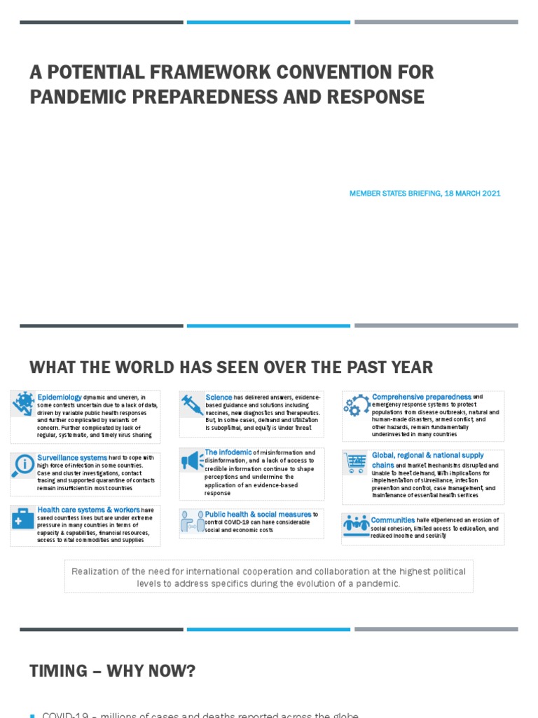A POTENTIAL FRAMEWORK CONVENTION FOR PANDEMIC PREPAREDNESS AND RESPONSE ...
