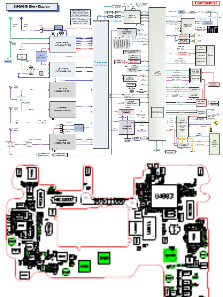 SM-N960N Block Diagram Overview | PDF | Computer Data | Manufactured Goods