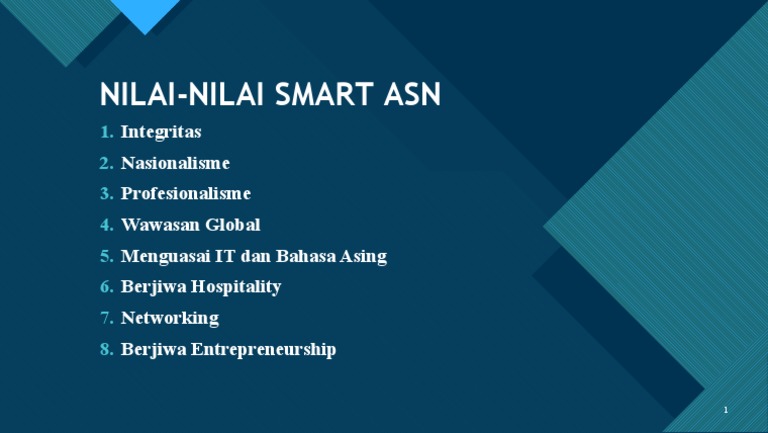 NILAI-NILAI SMART ASN | PDF
