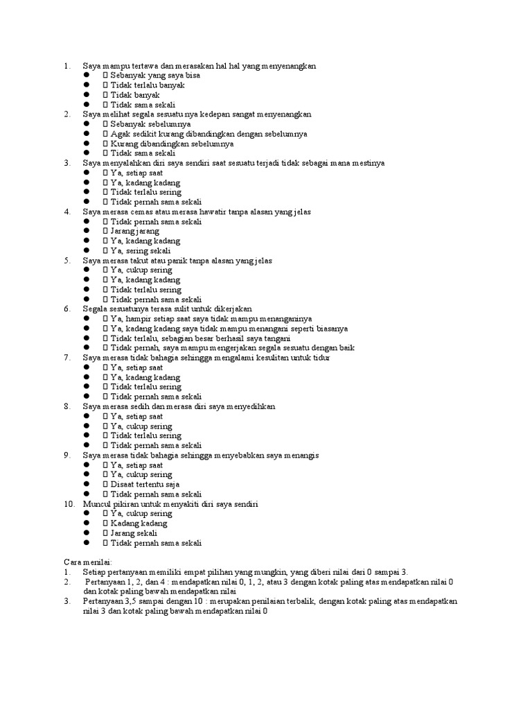 Kuesioner EPDS | PDF