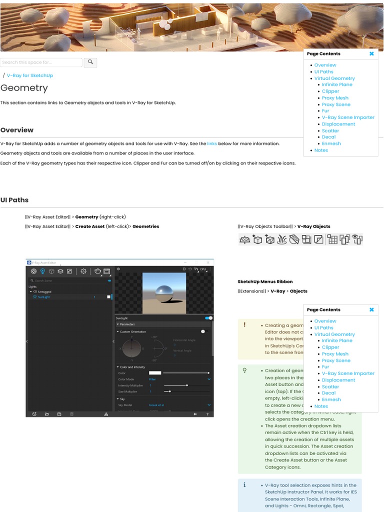 Geometry - V-Ray For SketchUp - Chaos Help | PDF | Icon (Computing) | Sketch Up