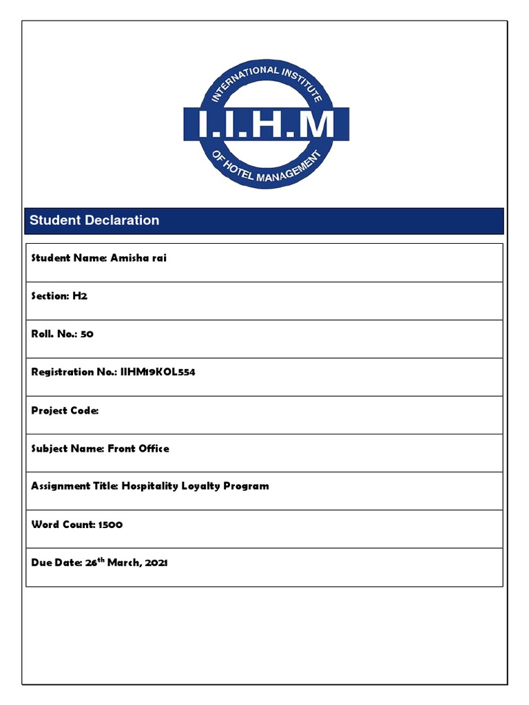 Hospitality Loyalty Program | PDF | Loyalty Program | Brand