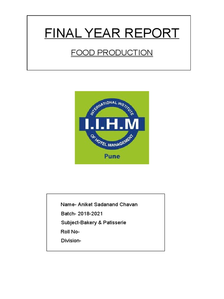 Aniket Final Year Report | PDF | Food Allergy | Ventilation (Architecture)