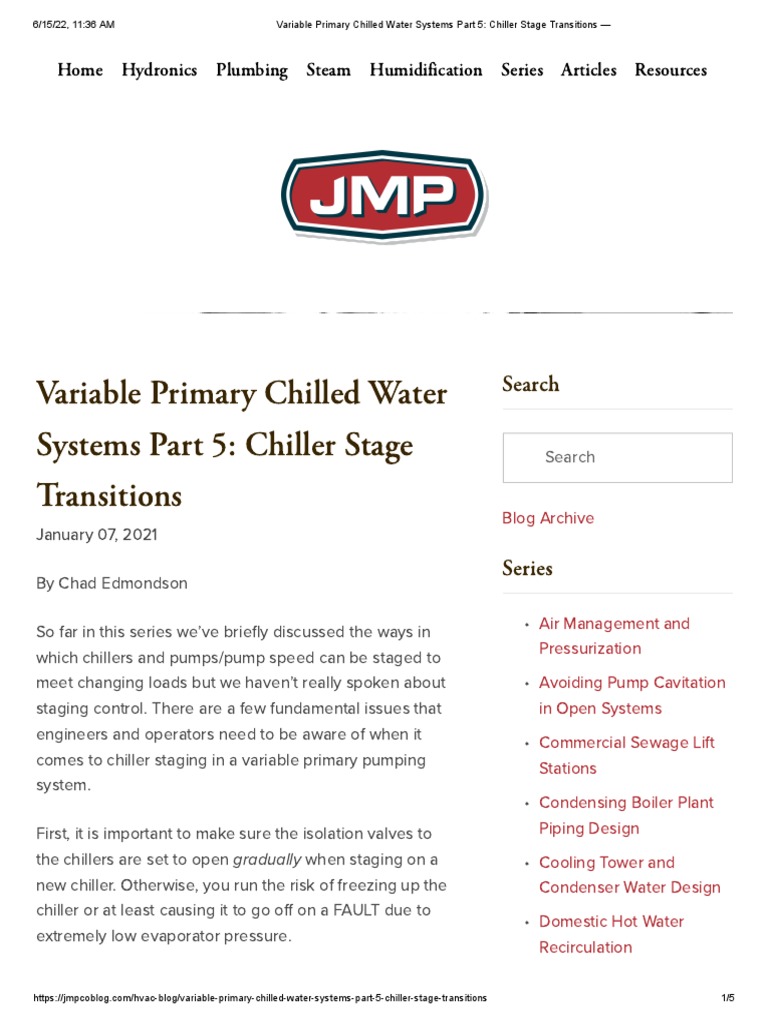 Chiller Stage Control in HVAC Systems | PDF | Pump | Machines