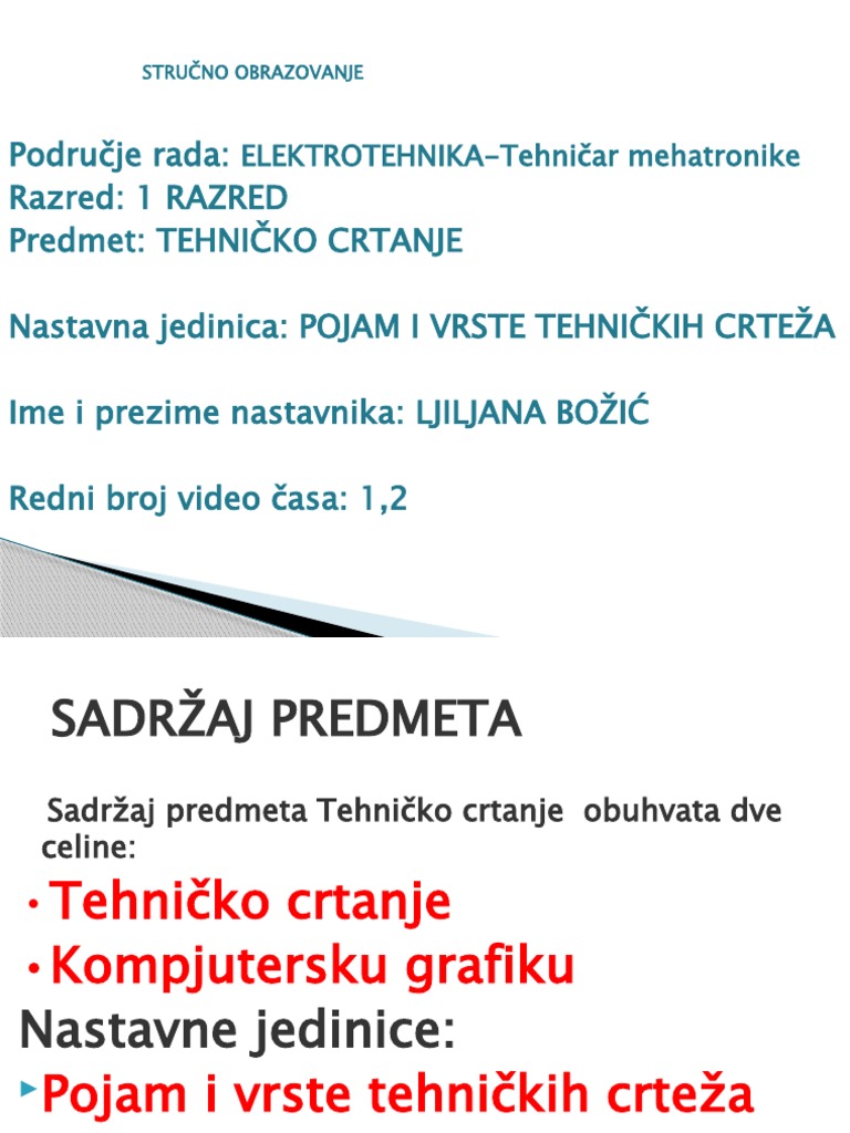 Vrste Tehnickih Crteza | PDF