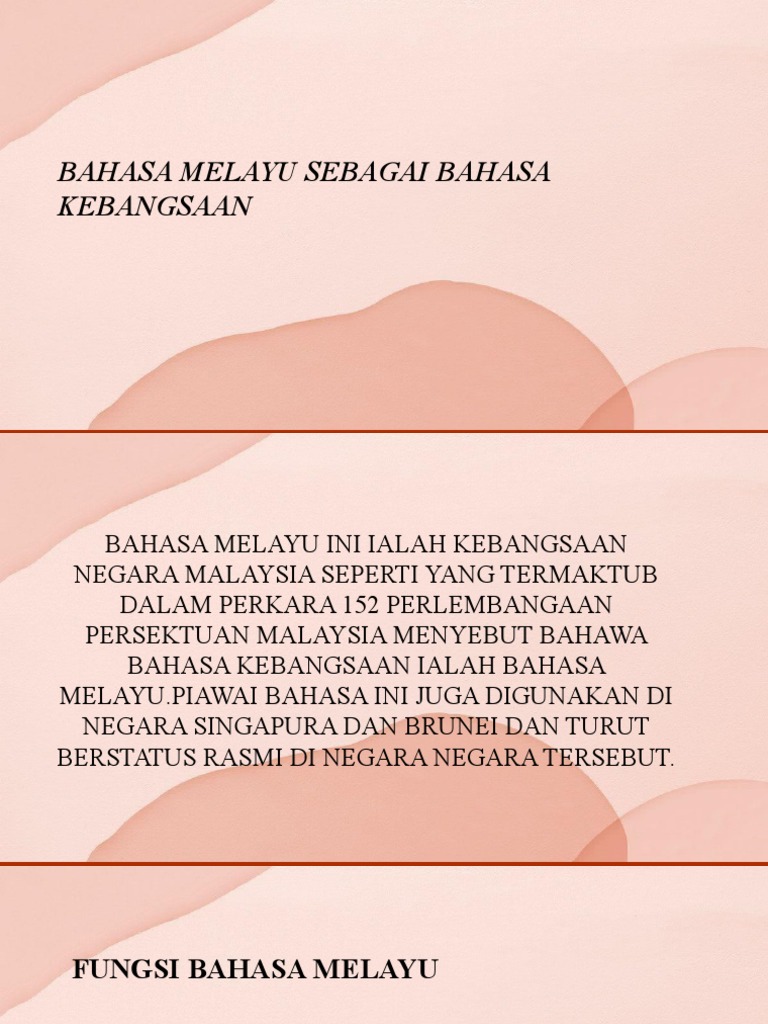Bahasa Melayu Sebagai Bahasa Kebangsaan Pdf