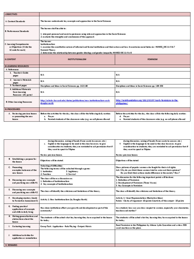 Social Science Lesson Plan | PDF