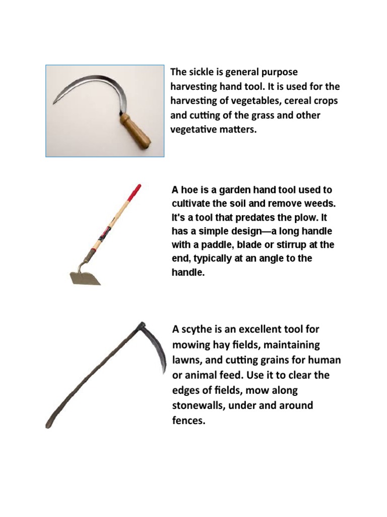 Uses of the Sickle in Agriculture | PDF