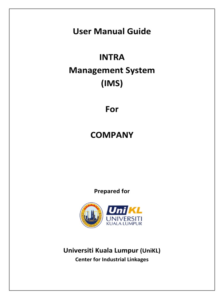 Manual Ims Unikl Company v1 | PDF