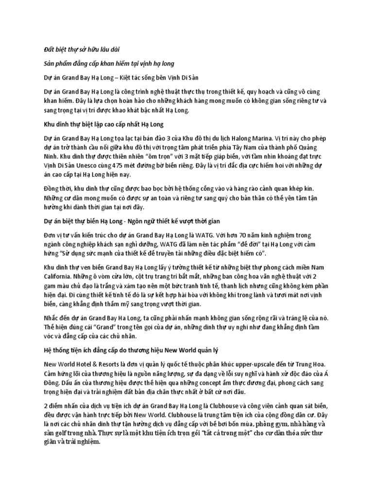 Grand Bay H Long | PDF