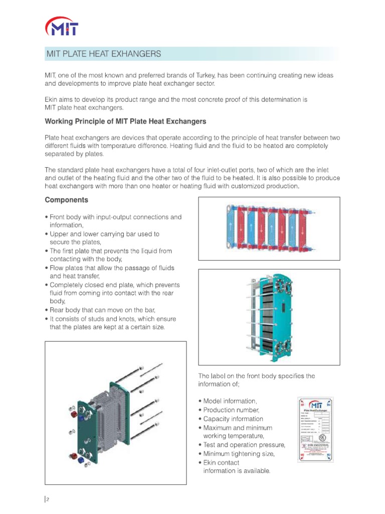MIT - Turkey - Plate type Heat Exchanger | PDF