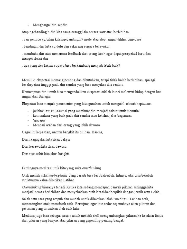 Menghargai Diri Sendiri | PDF | Karier & Perkembangan | Pengembangan Diri