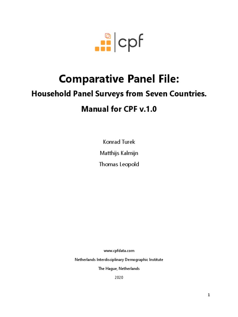 CPF - Manual v1.0 | PDF | Science | Data
